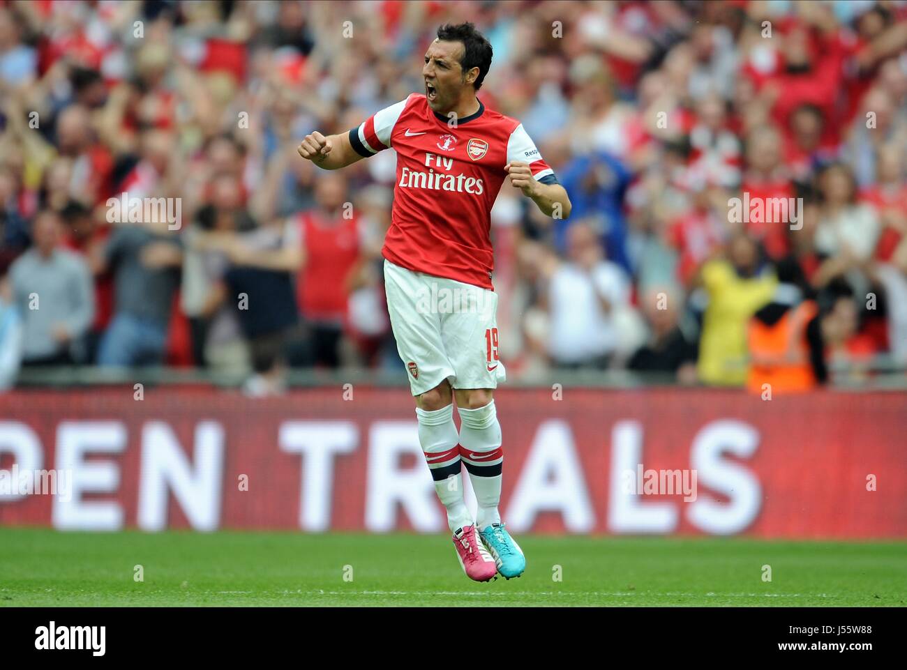 SANTI CAZORLA ARSENAL FC ARSENAL FC WEMBLEY STADIUM LONDON ENGLAND 17 ...