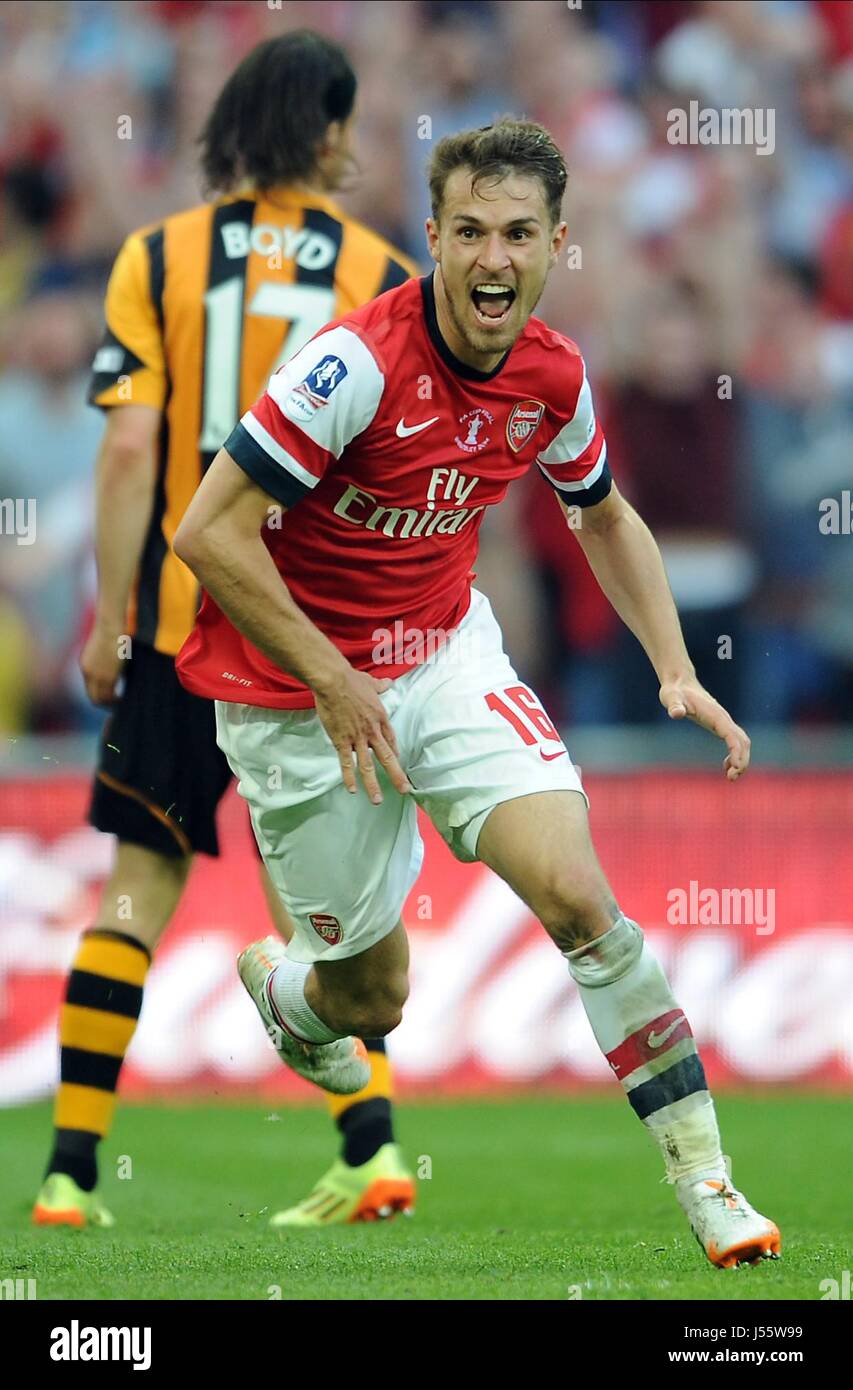AARON RAMSEY ARSENAL FC ARSENAL FC WEMBLEY STADIUM LONDON ENGLAND 17 ...