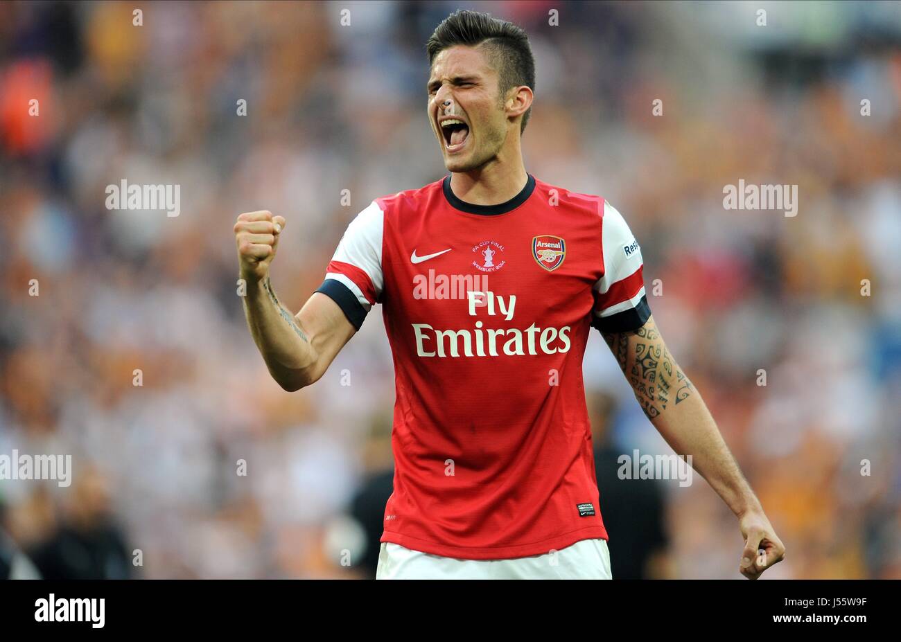 OLIVIER GIROUD ARSENAL FC ARSENAL FC WEMBLEY STADIUM LONDON ENGLAND 17 ...