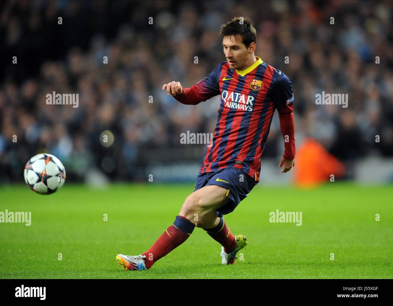 LIONEL MESSI BARCELONA FC ETIHAD STADIUM MANCHESTER ENGLAND 18 February ...