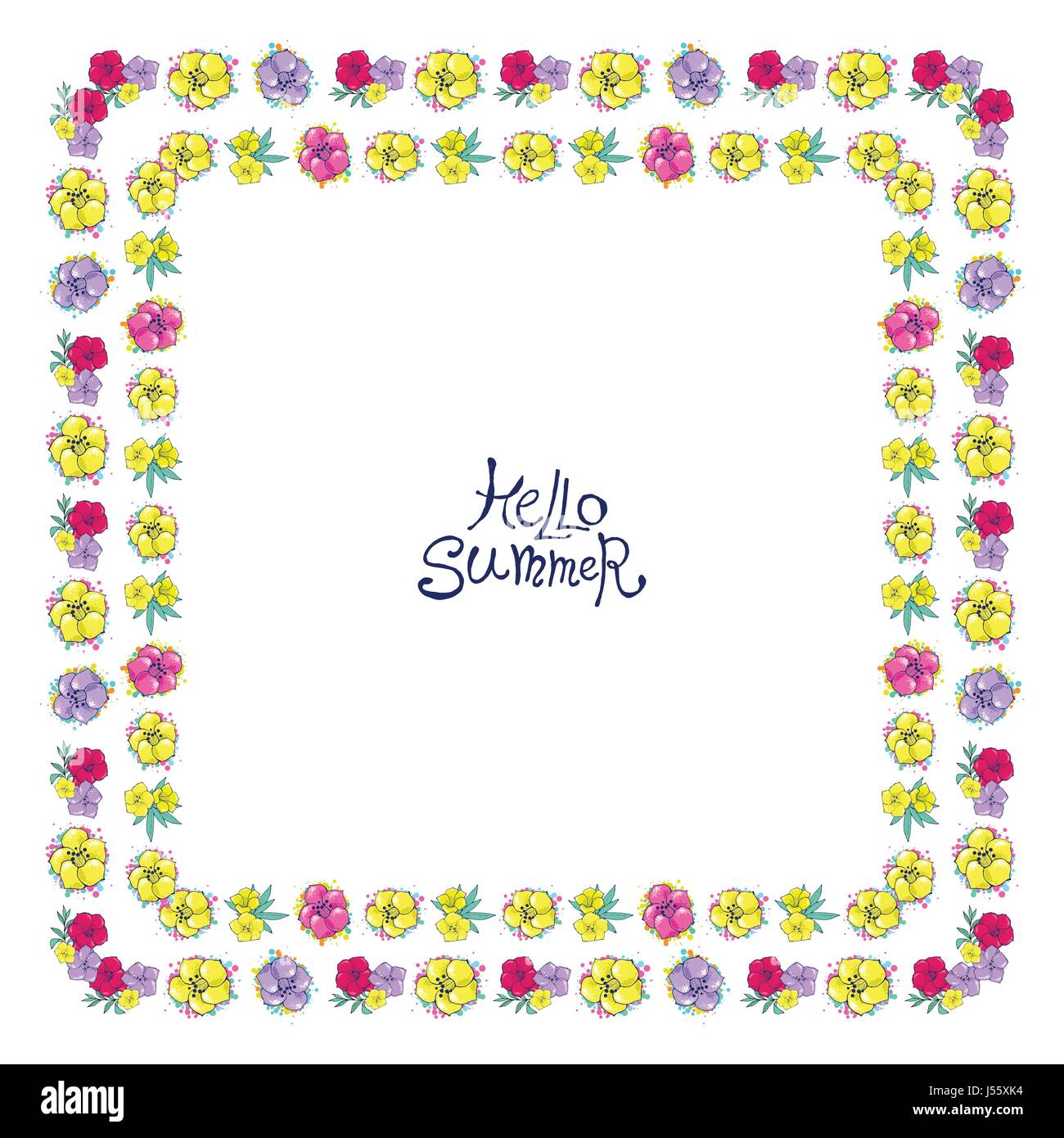 Square floral frame Stock Vector Image & Art - Alamy