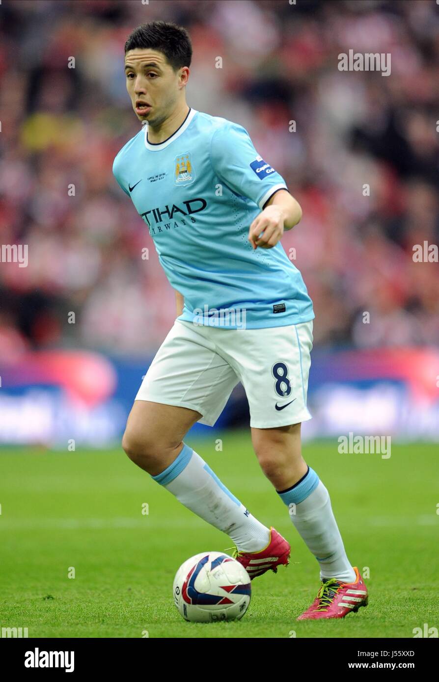 SAMIR NASRI MANCHESTER CITY FC MANCHESTER CITY FC WEMBLEY STADIUM ...