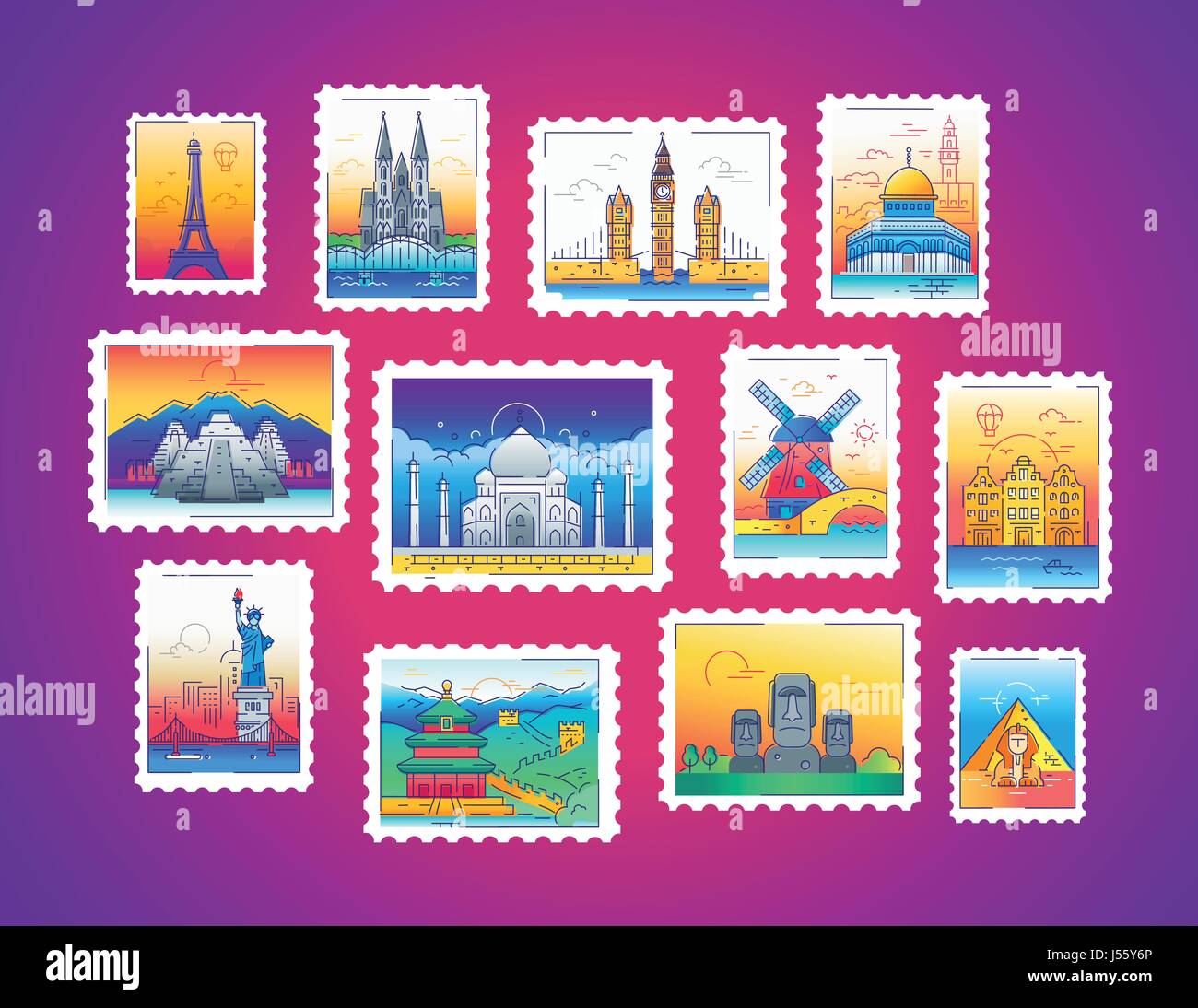 Eiffel tower line art Stock Vector Images - Alamy