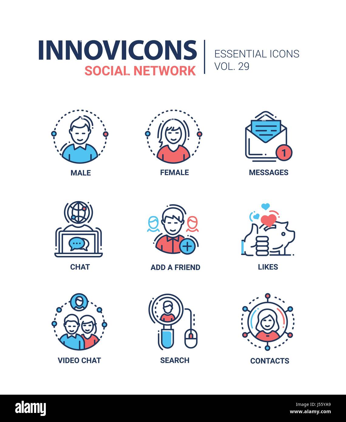 Social network icons display Cut Out Stock Images & Pictures - Alamy