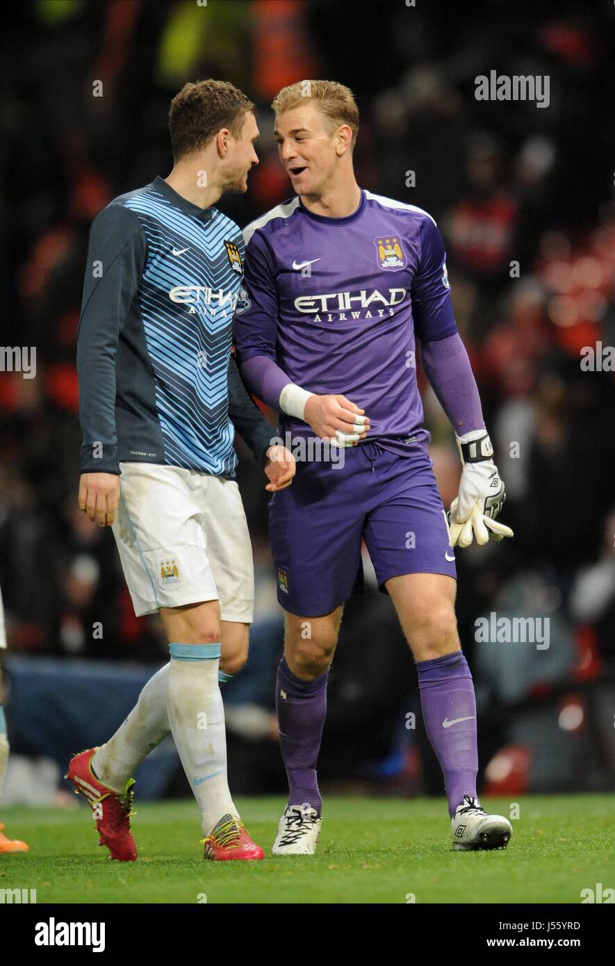 EDIN DZEKO JOE HART MANCHESTER UNITED FC V MANCHES OLD TRAFFORD ...