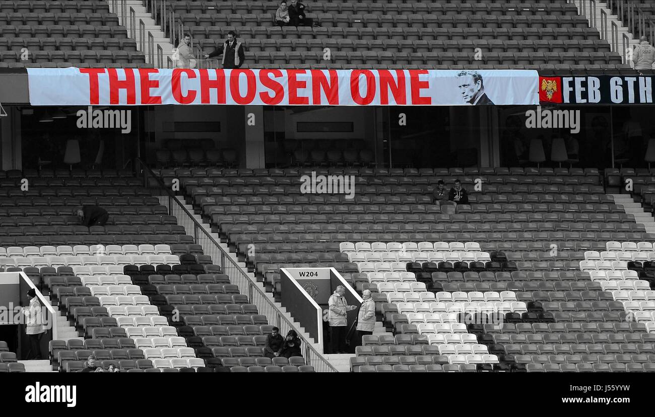 D MOYES THE CHOSEN ONE BANNER MANCHESTER UNITED FC MANCHESTER UNITED FC ...