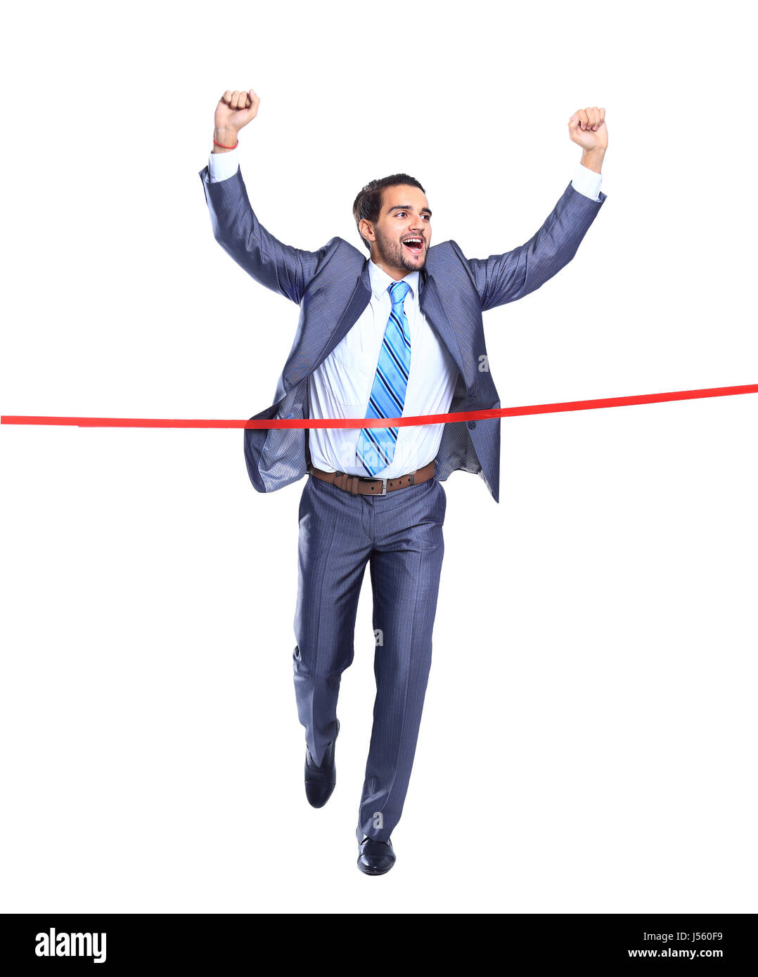 concept of a successful businessman finish Stock Photo - Alamy