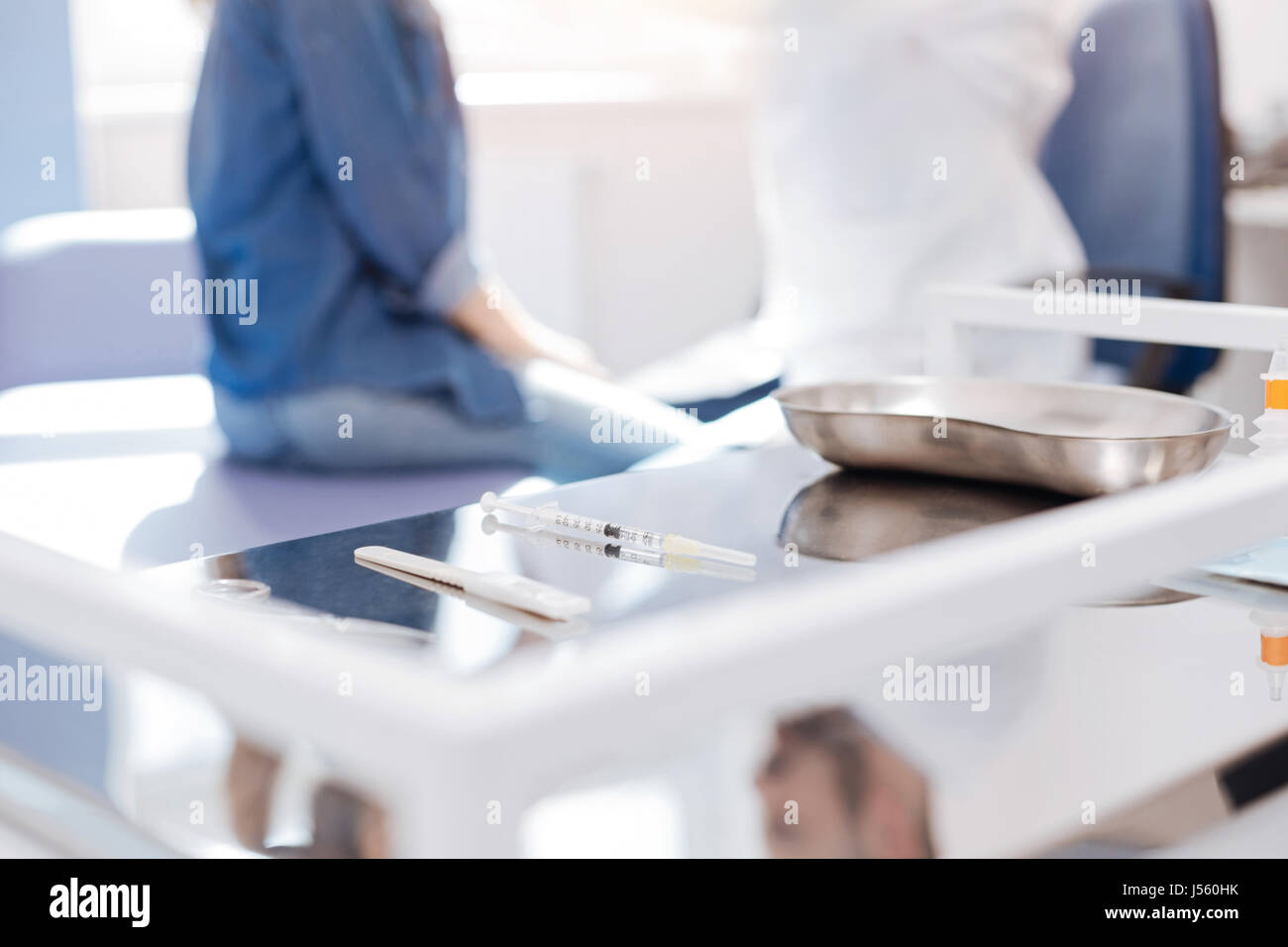 Patient lying on examination table hi-res stock photography and images ...