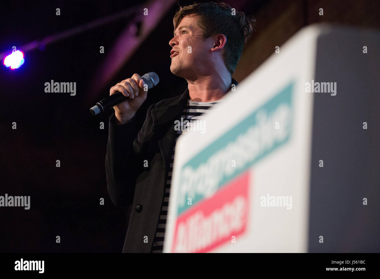 London, UK. 15th May, 2017. Poet Luke Wright addresses the 'Building A ...