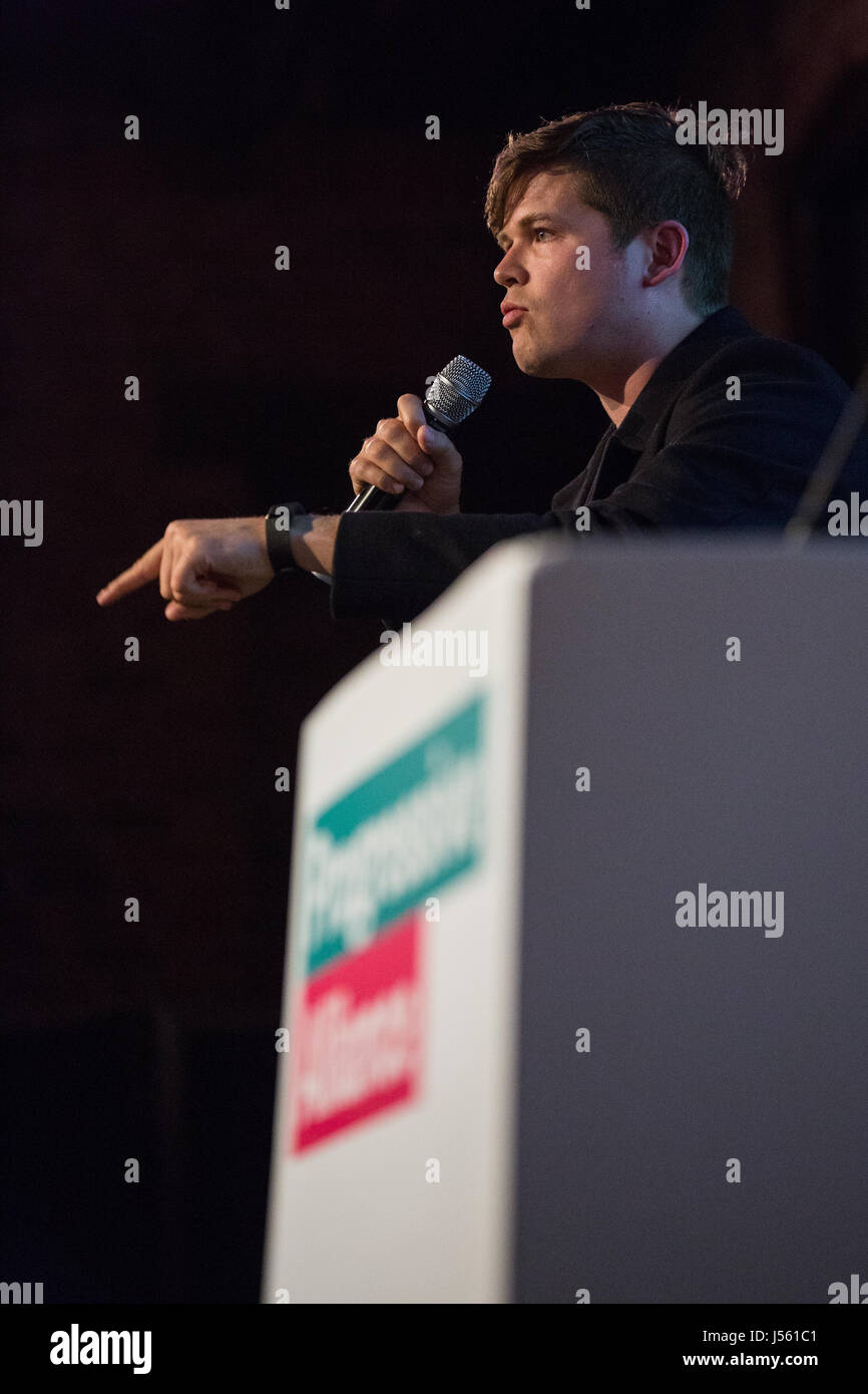London, UK. 15th May, 2017. Poet Luke Wright addresses the 'Building A ...