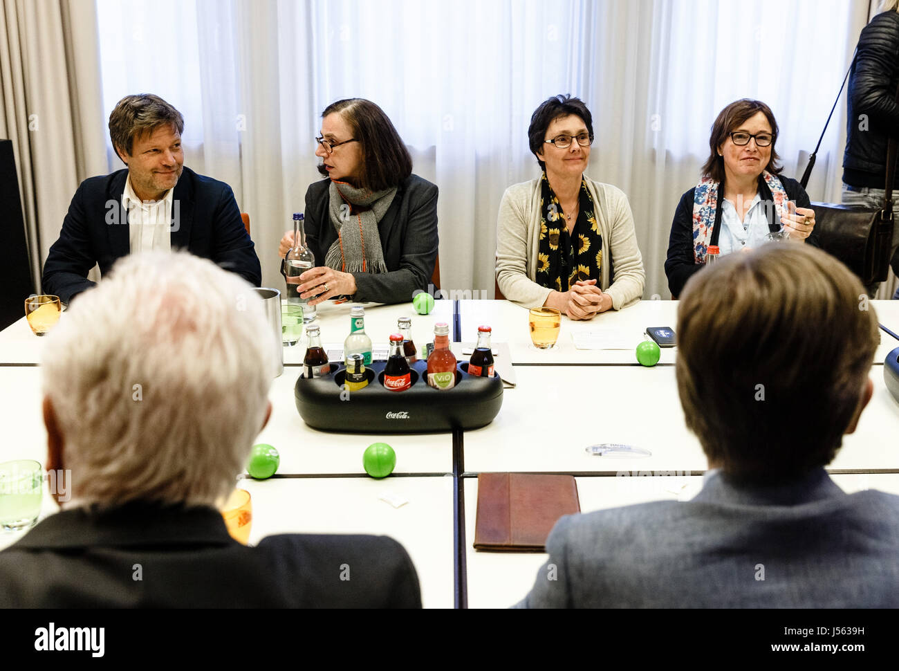 L-R: Robert Habeck (Green Party), Ruth Kastner (Green Party), Monika ...