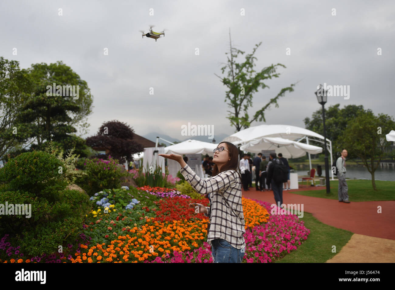 Yuyao, China's Zhejiang Province. 16th May, 2017. A staff worker ...