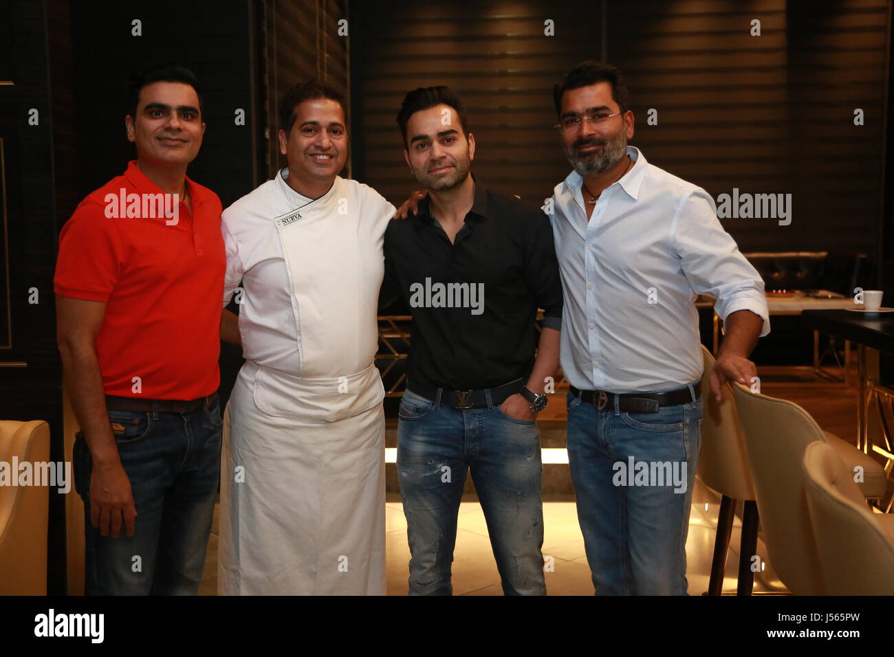 New Delhi, India. 16th May, 2017. Sharad Batra, Vikas Kohli, Vikrant ...