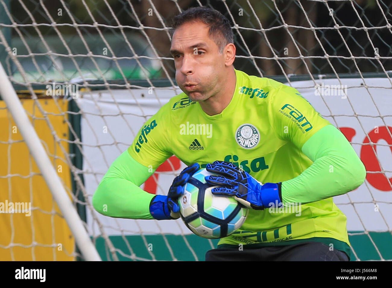 SÃO PAULO, SP - 16.05.2017: TREINO DO PALMEIRAS - Fernando Prass during ...