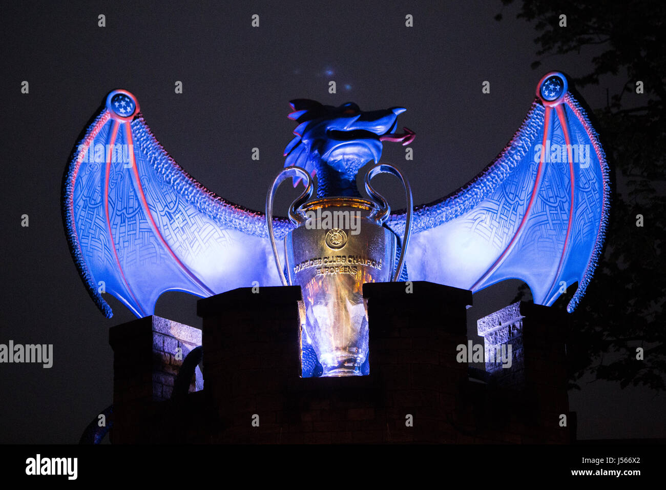 Cardiff, UK. 16th May, 2017. Cardiff Castle's Champions League Final ...