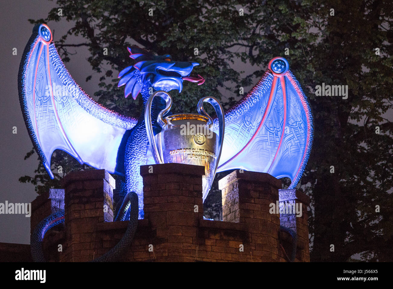 Cardiff, UK. 16th May, 2017. Cardiff Castle's Champions League Final ...