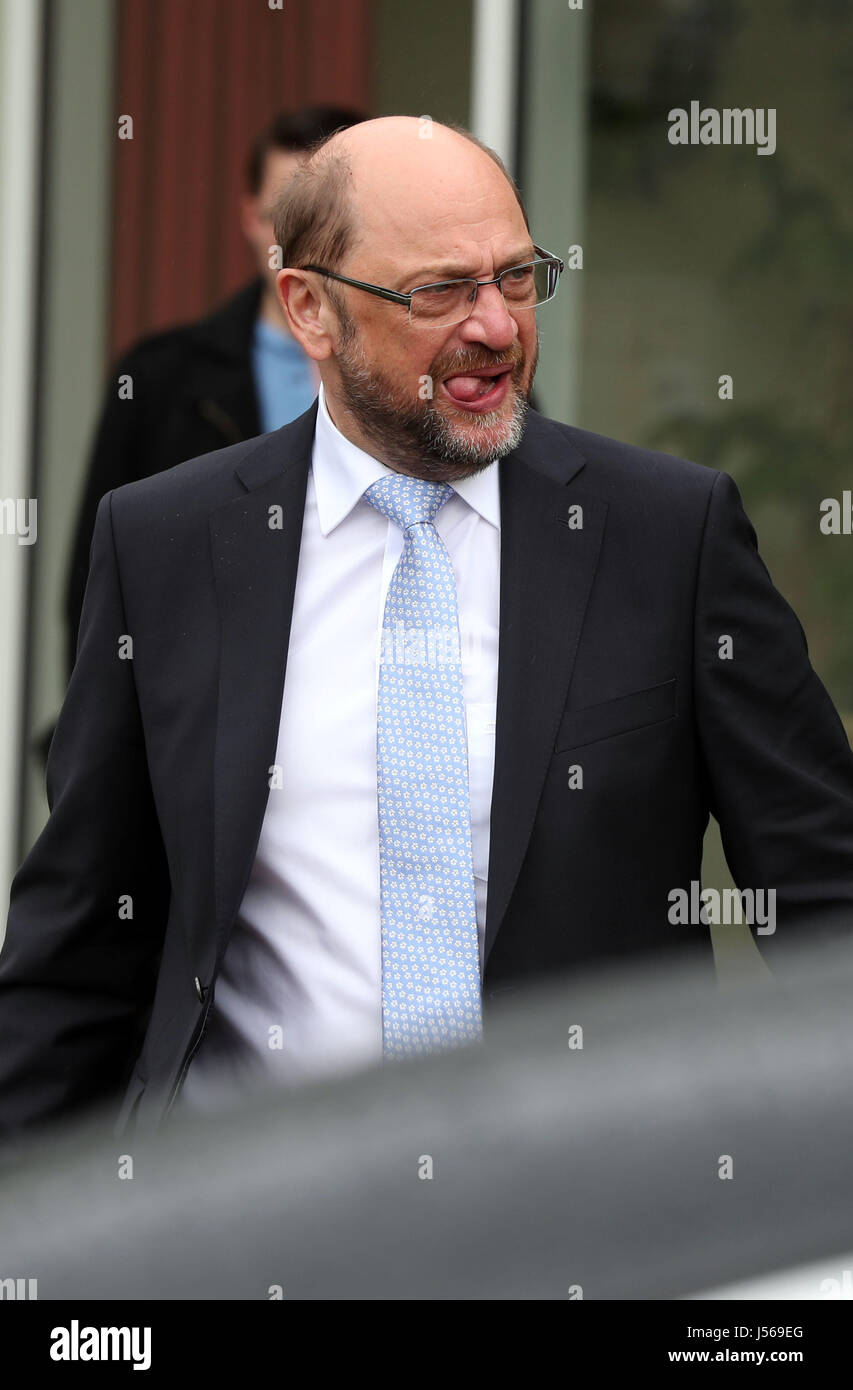 The SPD's chancellor candidate Martin Schulz during a visit to a ...