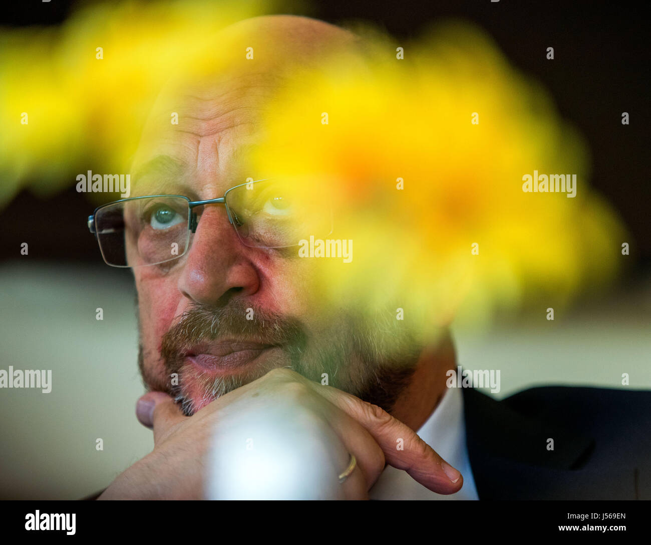 The SPD's chancellor candidate Martin Schulz during a visit to a ...