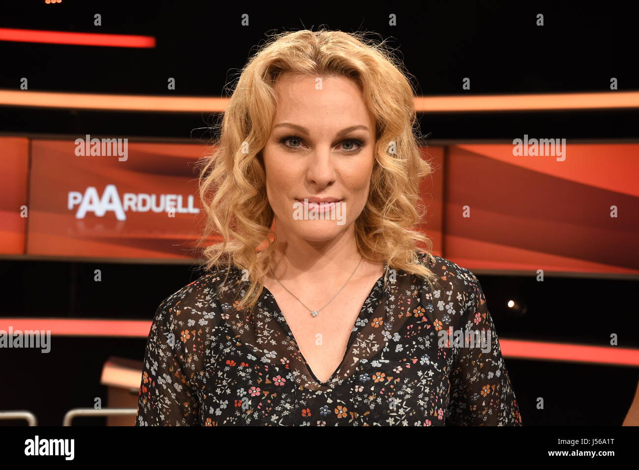Racing driver Christina Surer on the set of the German TV show 'Couple ...