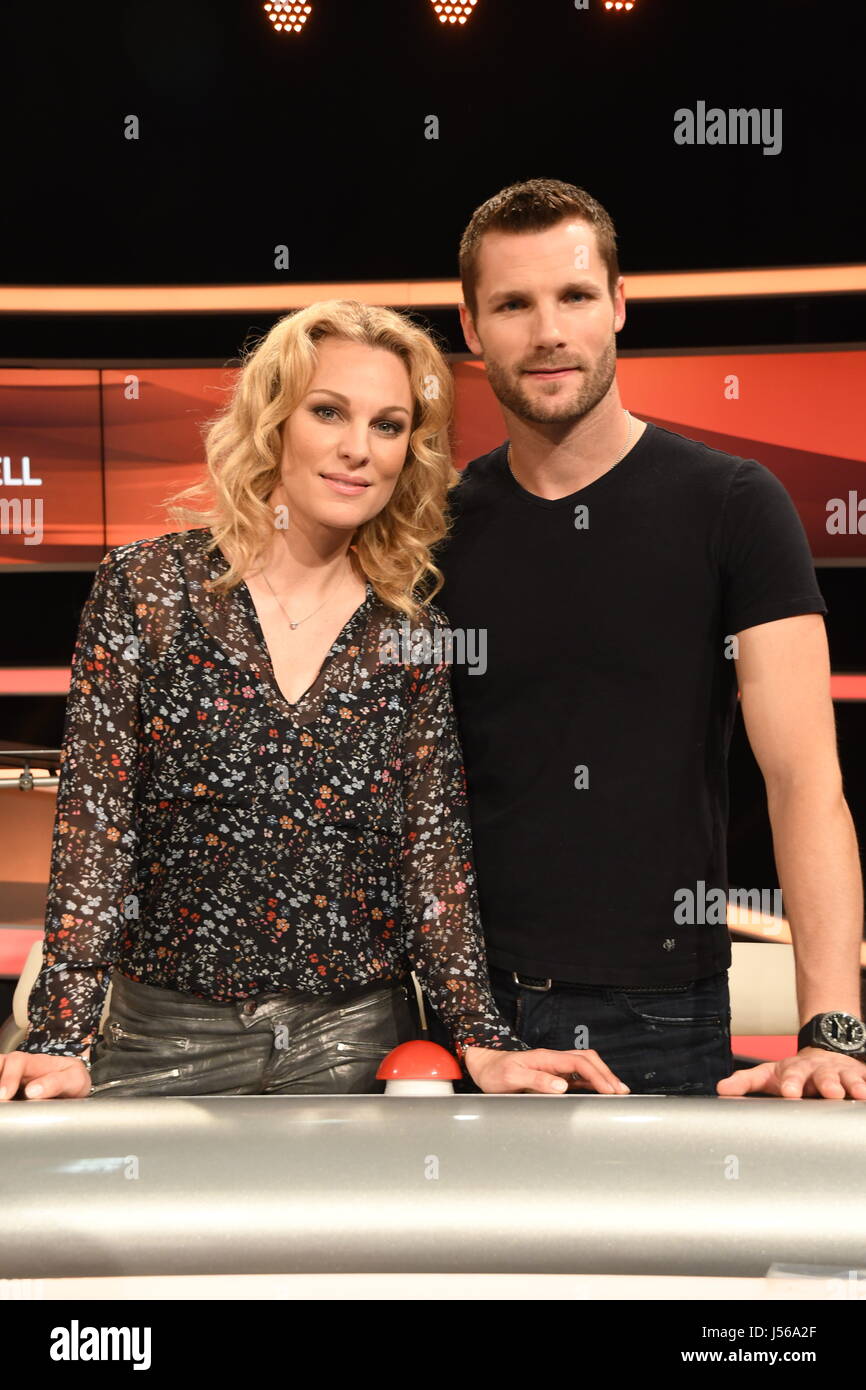 Racing driver Christina Surer and her husband Martin Tomczyk on the set ...