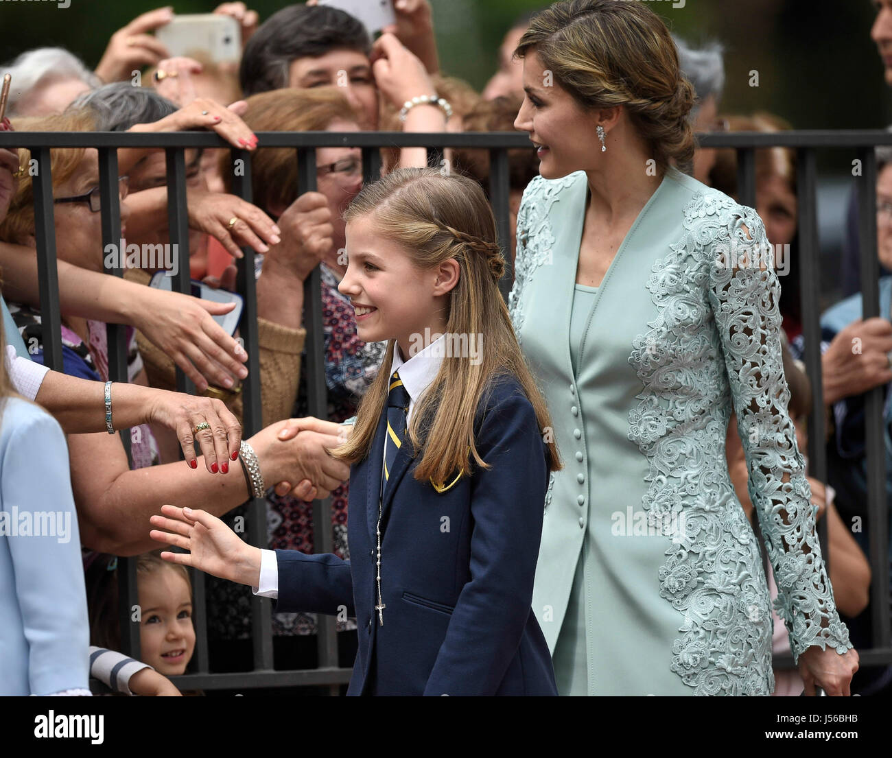 Madrid, Spain. 17th May, 2017. Infant Sofia de Borbon during her first ...