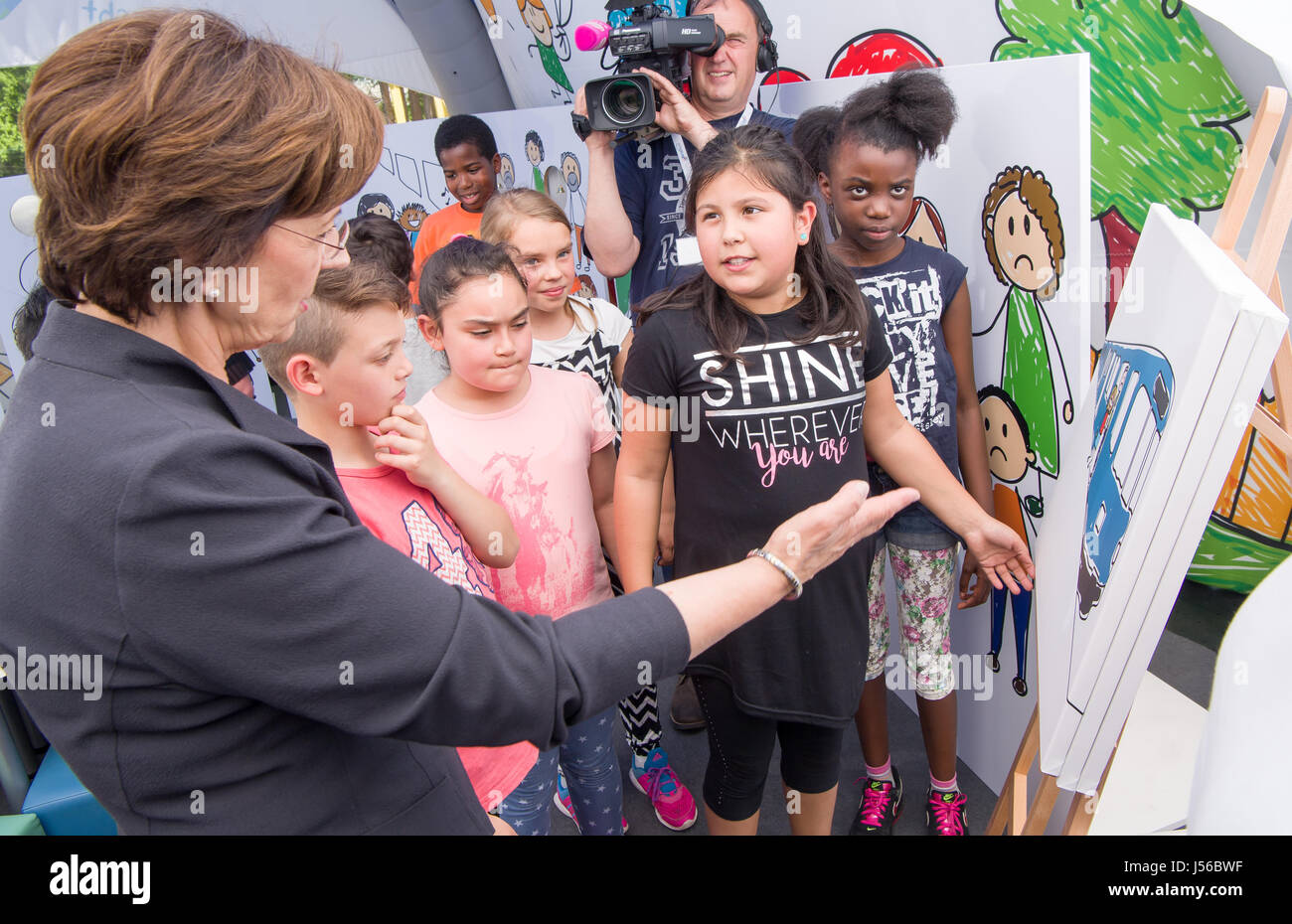 Munich, Germany. 17th May, 2017. Bavarian integration minister Emilia ...