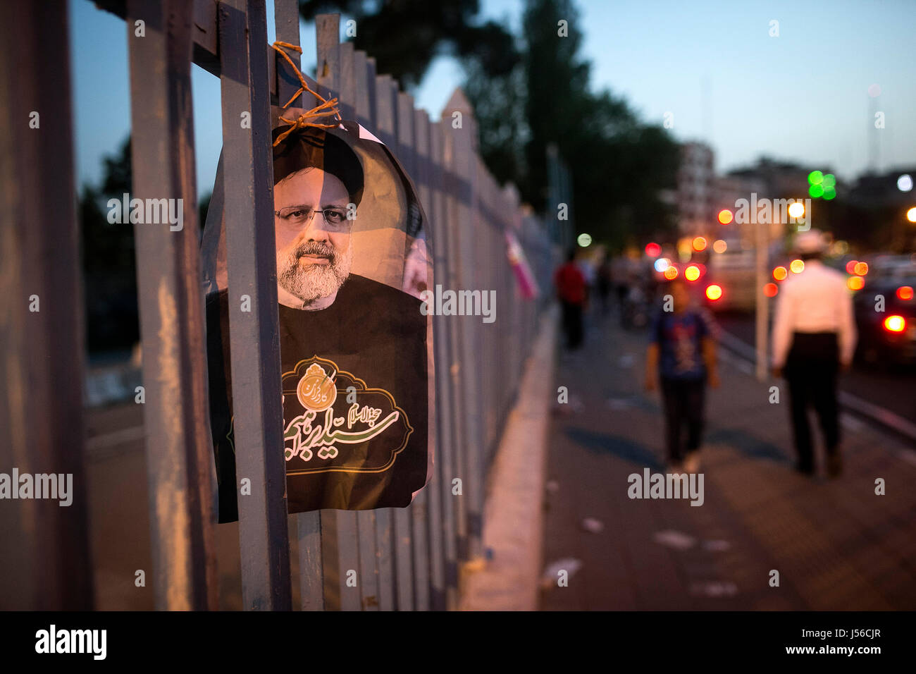 Tehran, Iran. 16th May, 2017. An poster of Iranian Presidential ...