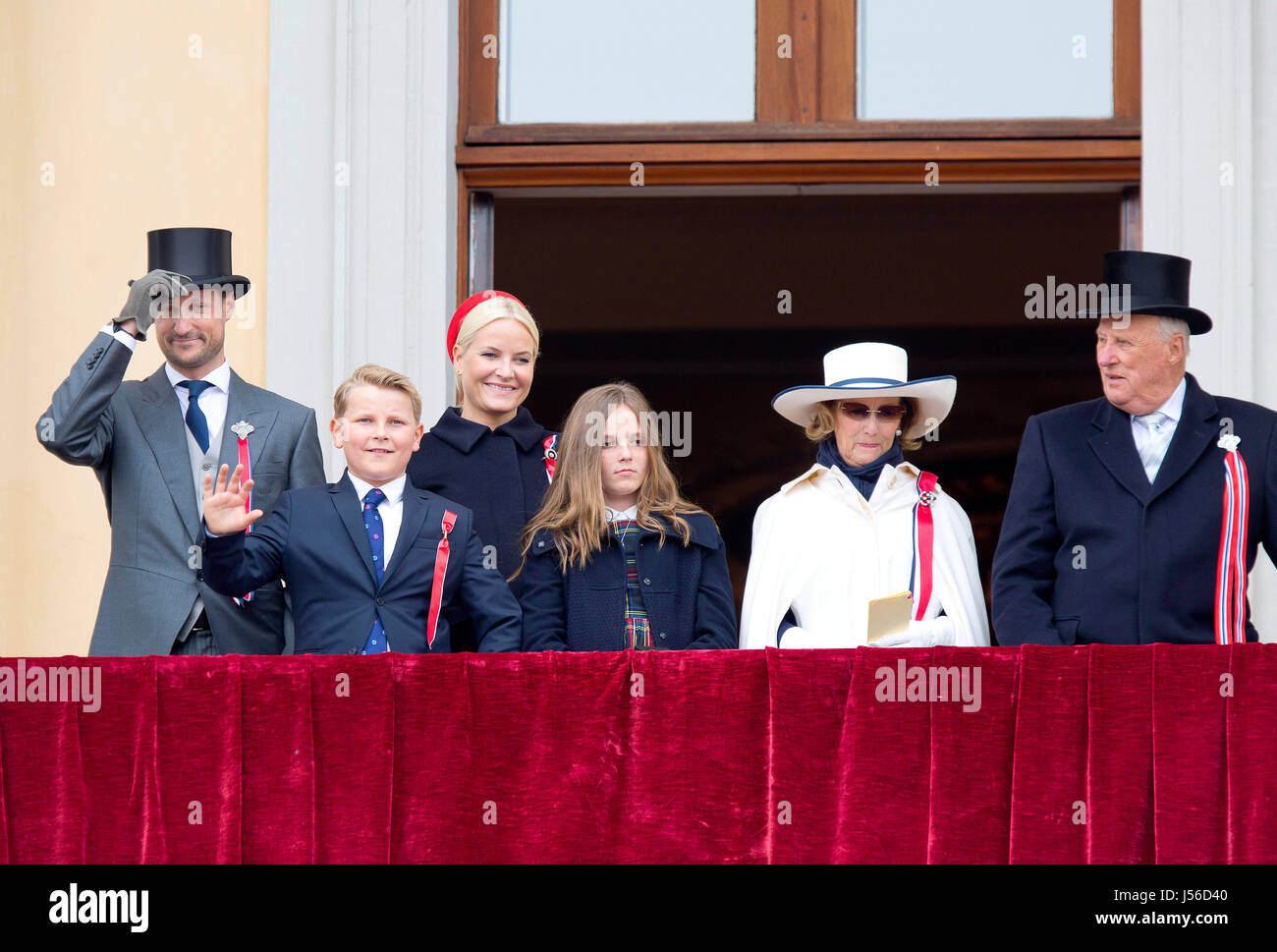 Norwegian Royal family with Crown Prince Haakon (L-R), Prince Sverre ...
