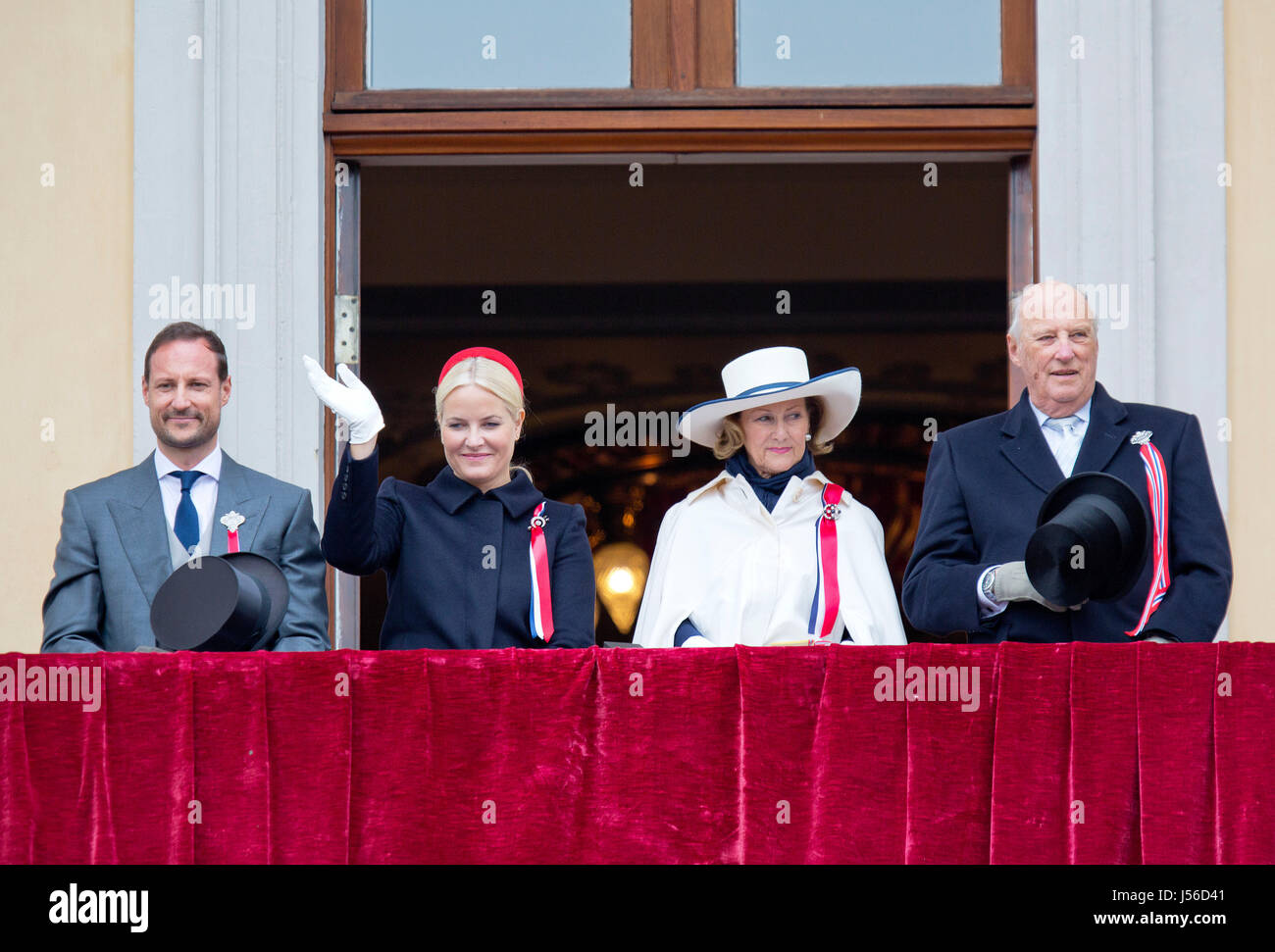 Norwegian Royal family with Crown Prince Haakon (L-R), Crown Princess ...