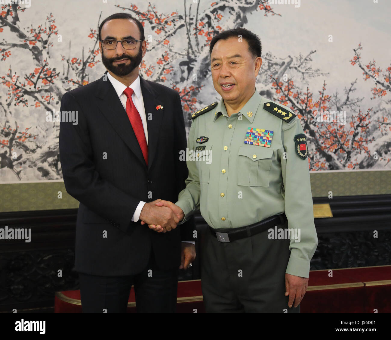 Beijing, China. 17th May, 2017. Fan Changlong (R), vice chairman of ...