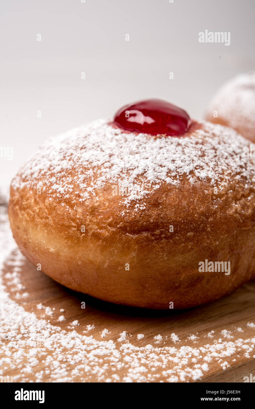 Sufganiyah (sufganiyot) a traditional Jewish Doughnut eaten during ...