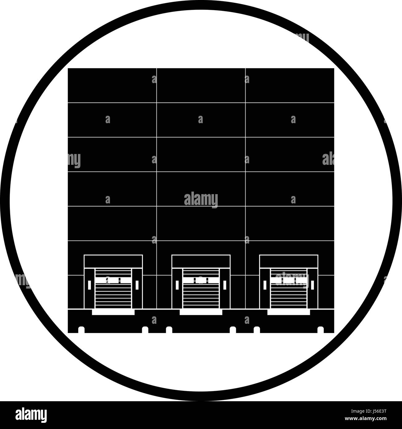 Warehouse logistic concept icon. Thin circle design. Vector ...