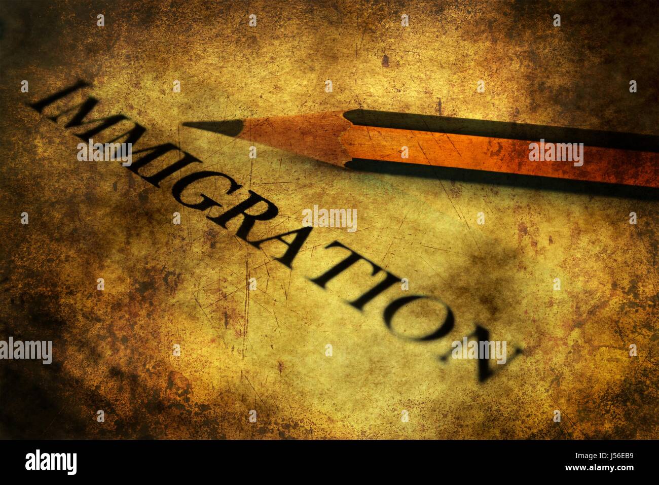 Immigration form grunge concept Stock Photo - Alamy