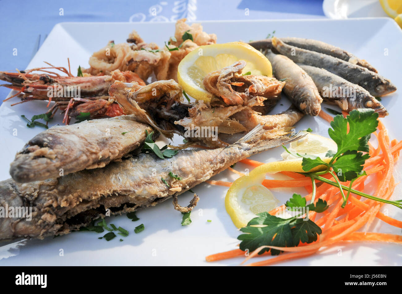 Seafood platter Photographed in Paphos, Cyprus Stock Photo - Alamy