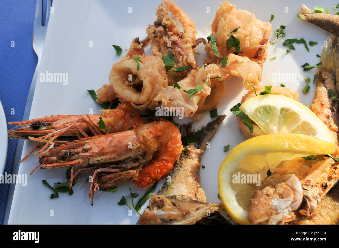 Seafood platter Photographed in Paphos, Cyprus Stock Photo - Alamy