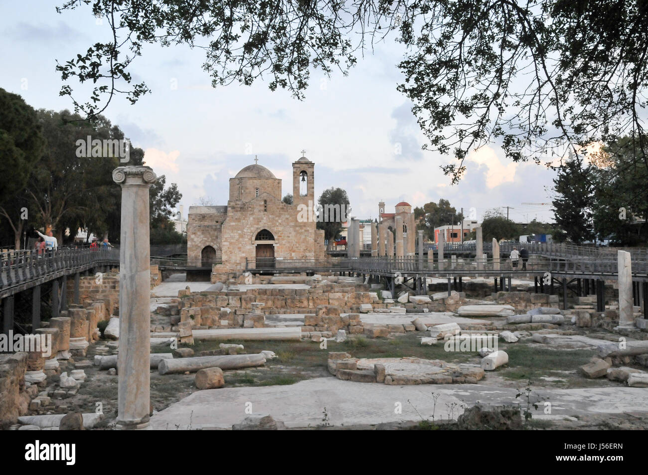 Basilica of Chrysopolitissa (Agia Kyriaki), Paphos, Cyprus Stock Photo ...