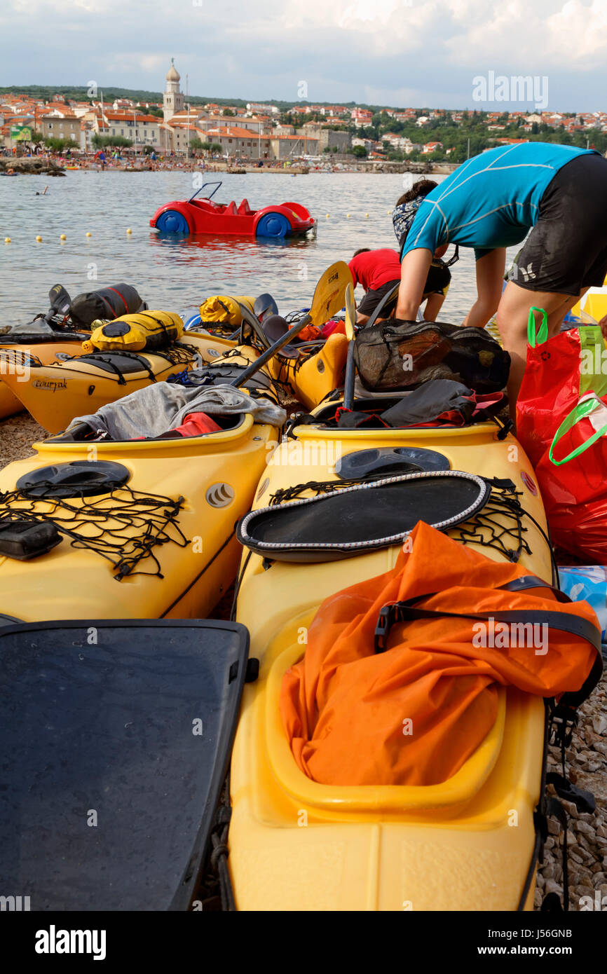 sea kayak in Croatia Stock Photo - Alamy