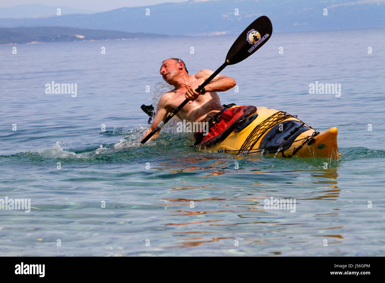 sea kayak in Croatia Stock Photo - Alamy