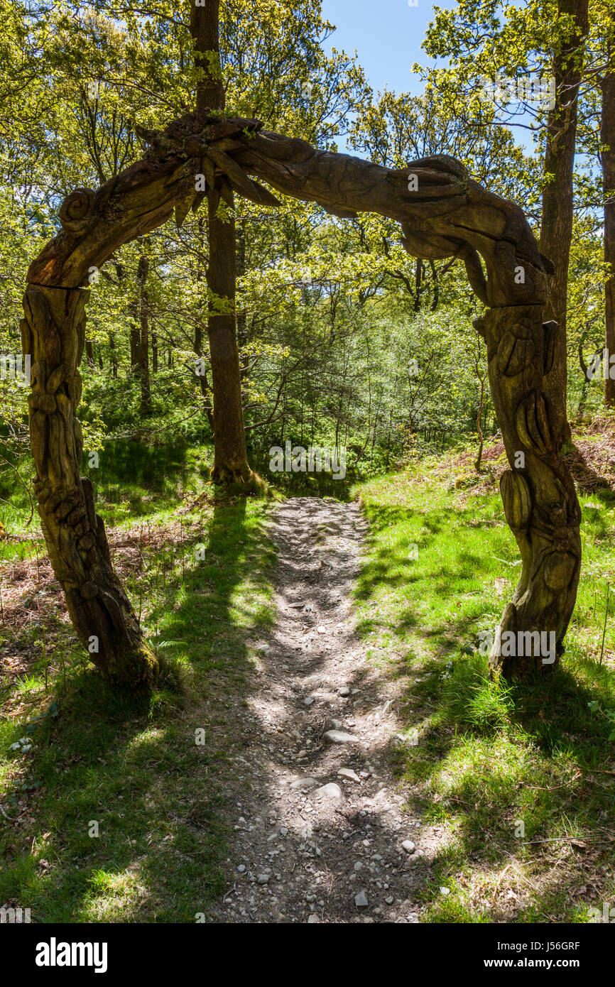 Sculpture in Grizedale Forest near Hawkshead, lake District, Cumbria ...