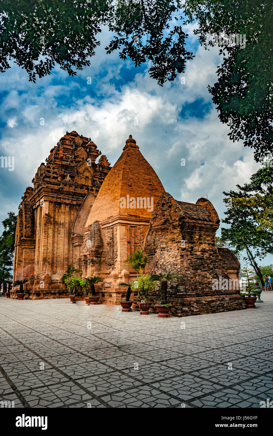 The towers of Po Nagar near Nha Trang in Vietnam. Towers were built by ...