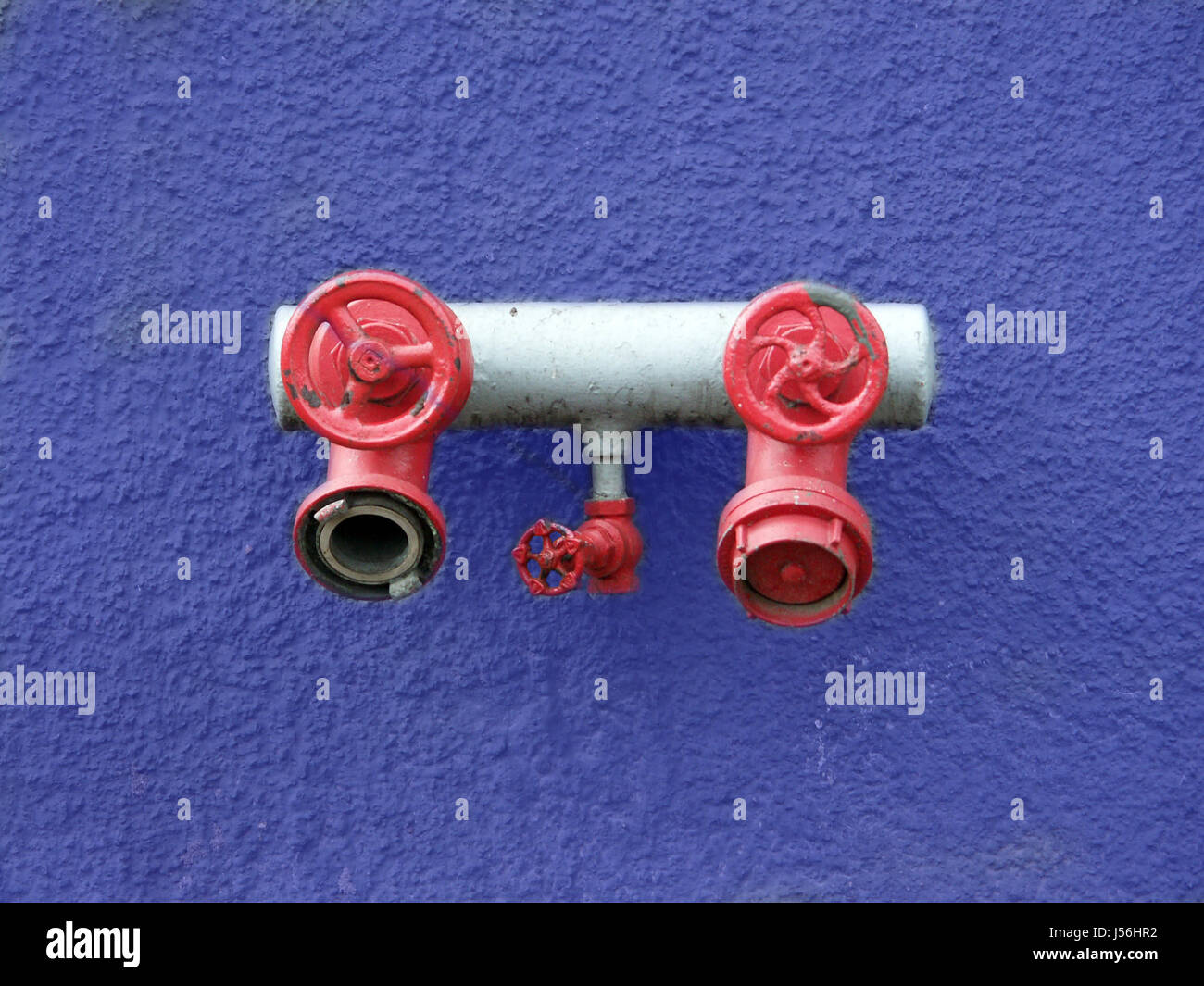 blue,fire brigade,tap,water pipes,riser,discharge,red,water,wall ...