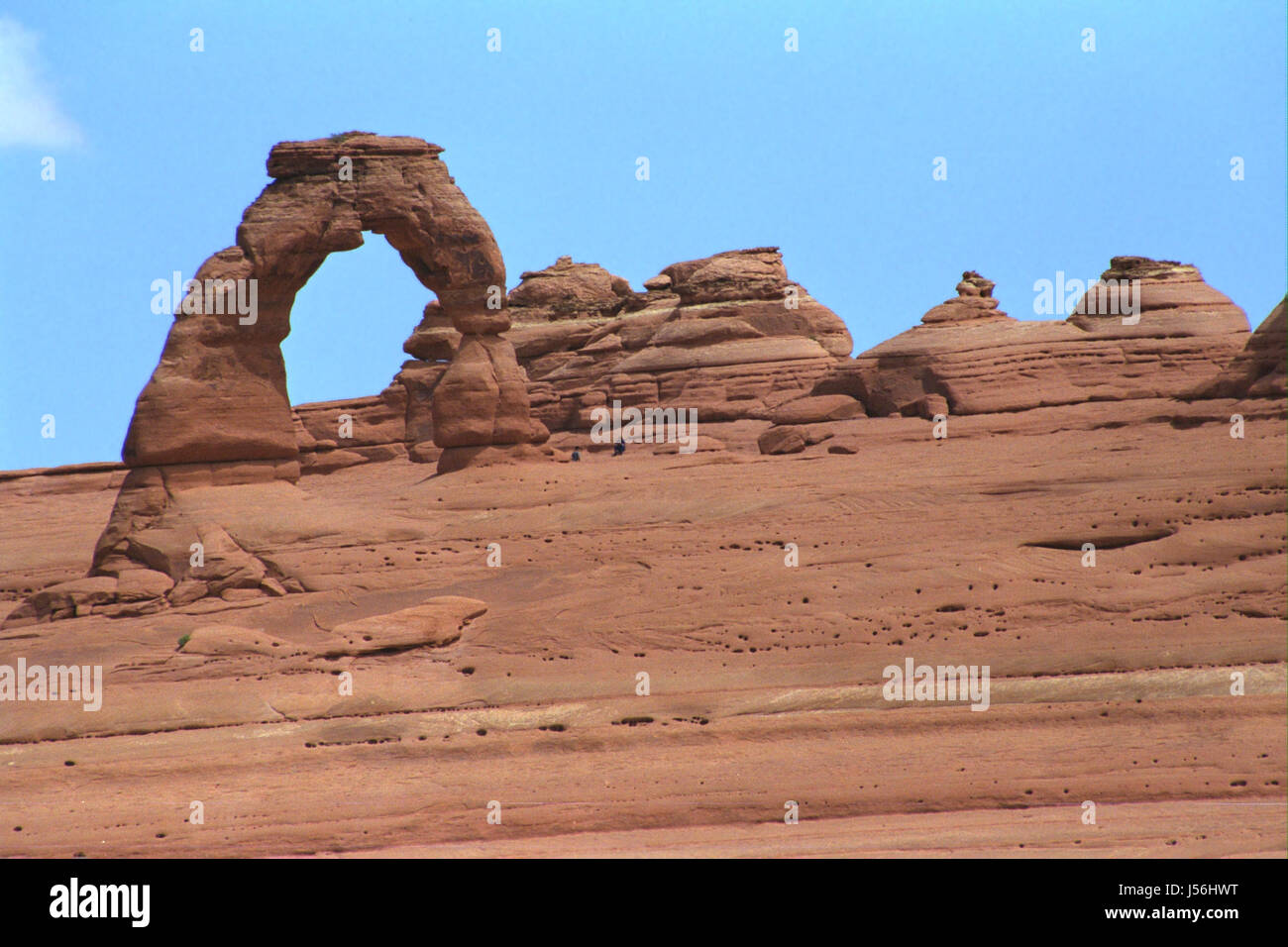 usa,rock,firmament,sky,arches nationalpark,felsbogen,blauer himmel ...