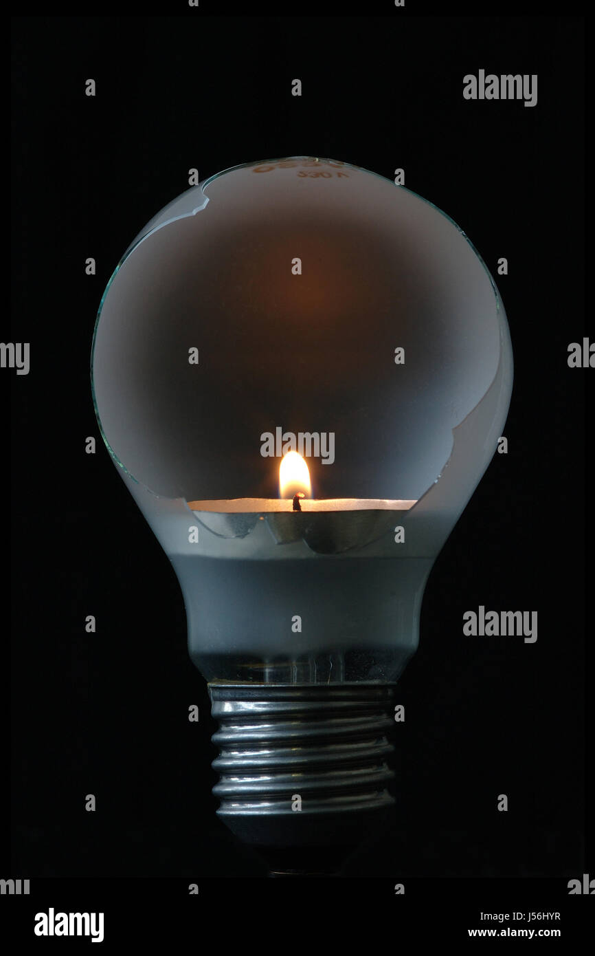 candle in lightbulb Stock Photo - Alamy