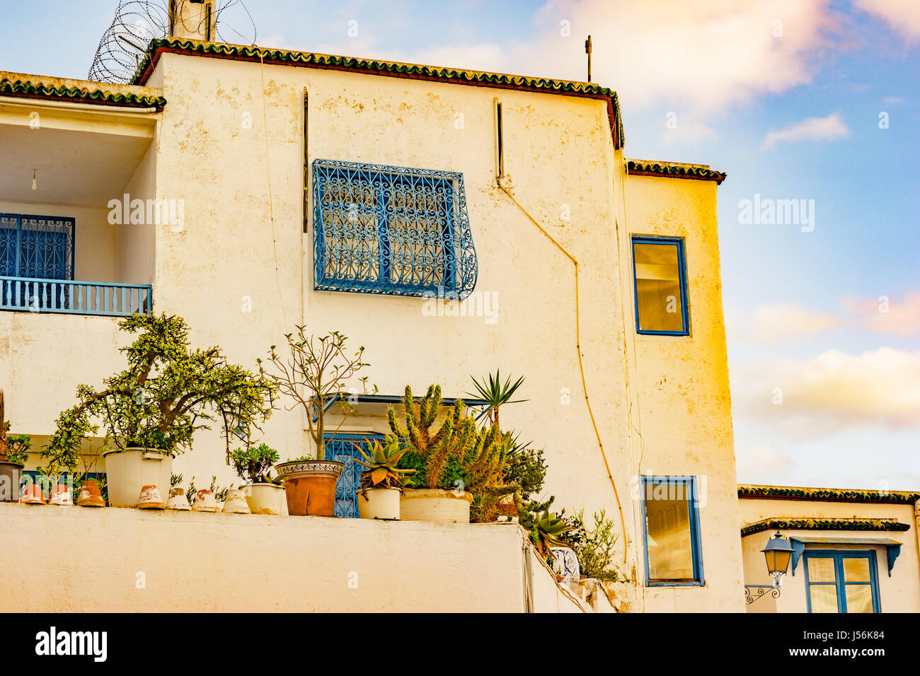 Sidi Bou Said, famouse village with traditional tunisian architecture ...