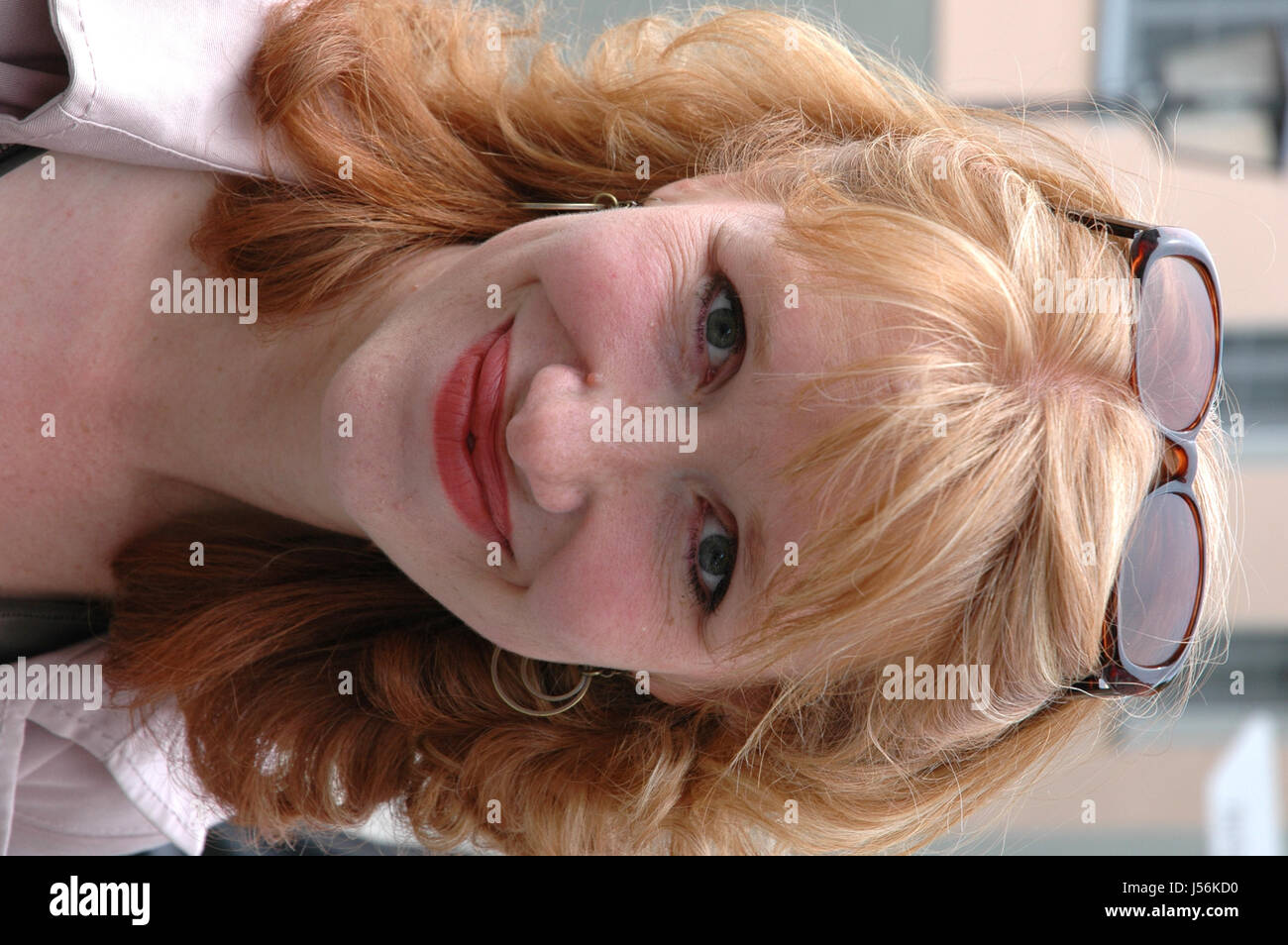 Portrait woman unnatural smile hi-res stock photography and images - Alamy