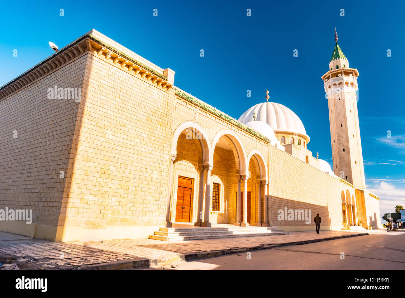 Bourguiba Mosque in Monastir, Tunisia. Traditional muslim architecture ...