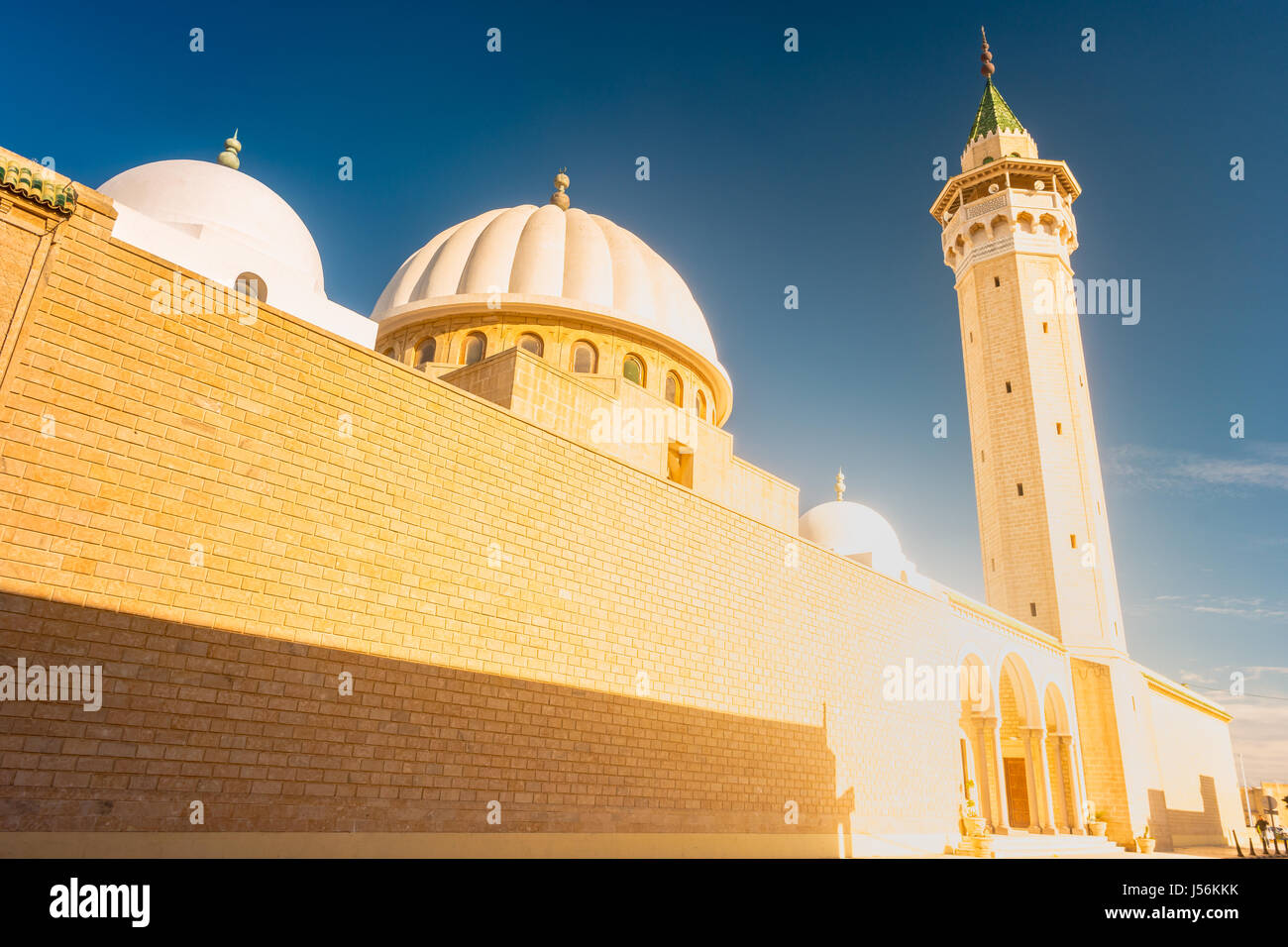 Bourguiba Mosque in Monastir, Tunisia. Traditional muslim architecture ...