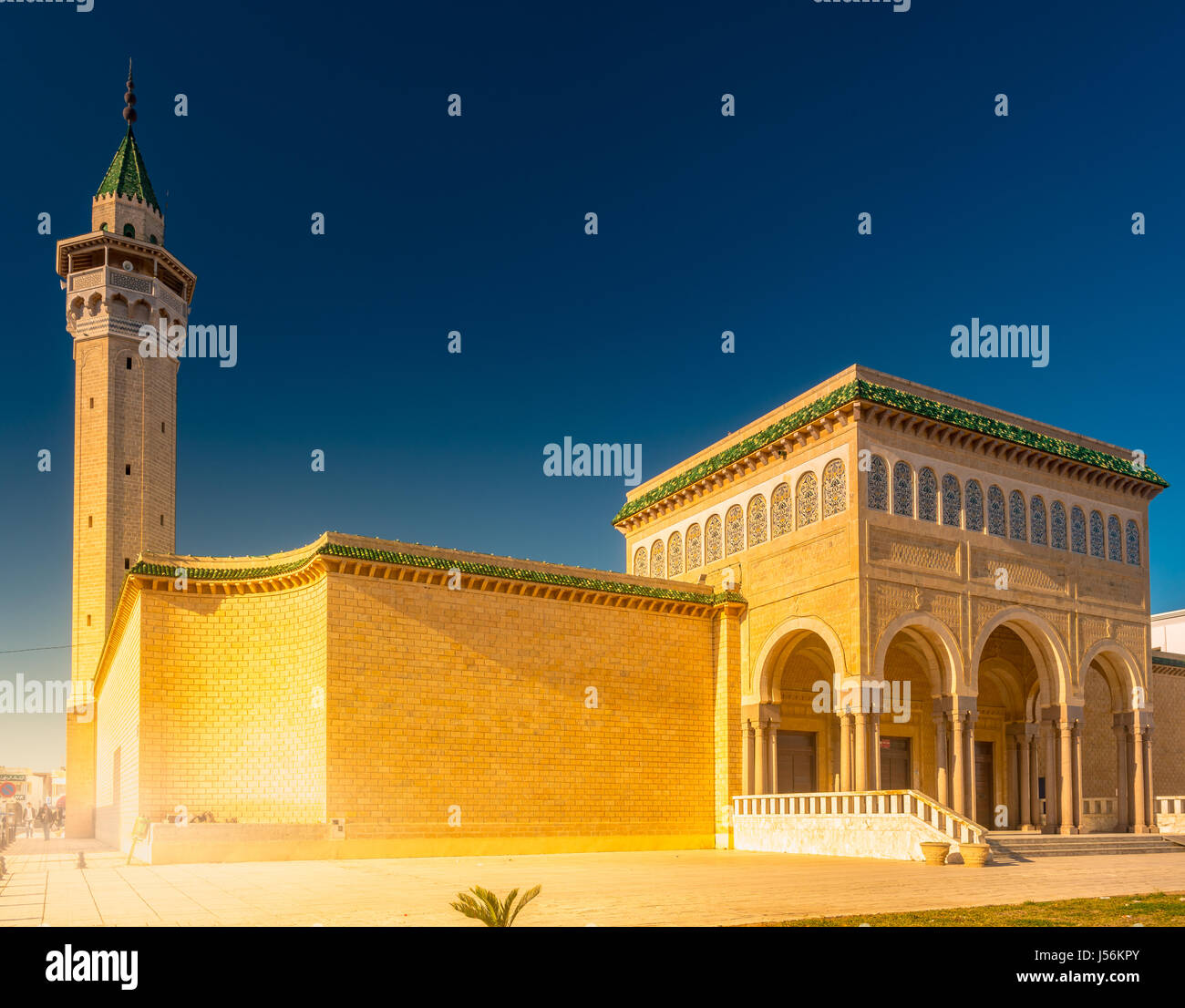 Bourguiba Mosque in Monastir, Tunisia. Traditional muslim architecture ...