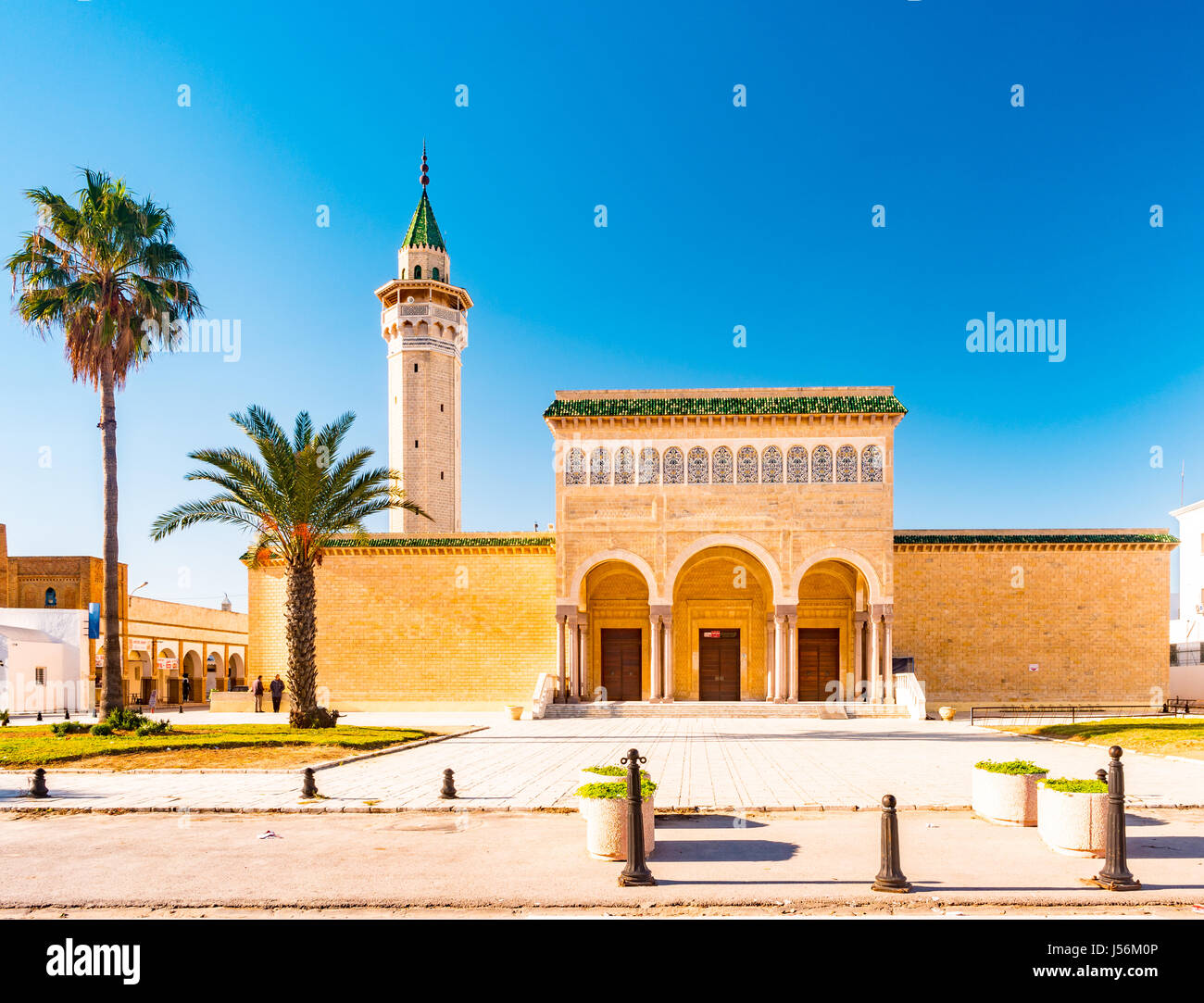 Bourguiba Mosque in Monastir, Tunisia. Traditional muslim architecture ...