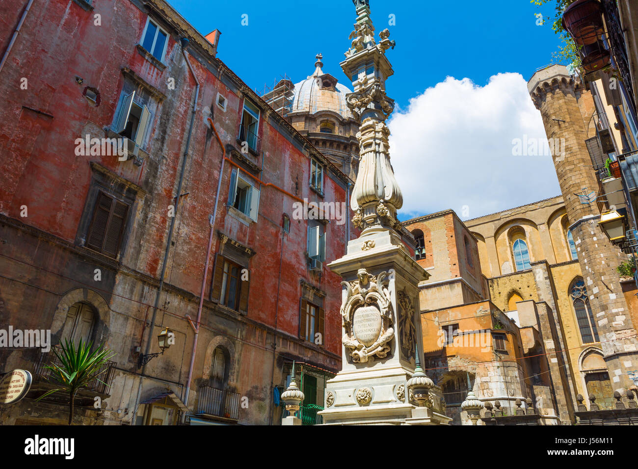 Piazza in Naples Italy Stock Photo - Alamy